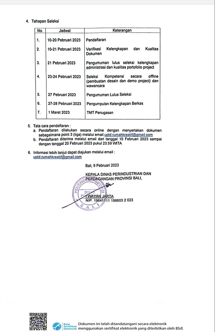 Pengumuman Seleksi Tenaga Ahli/Profesional Desain Grafis Non ASN pada ...