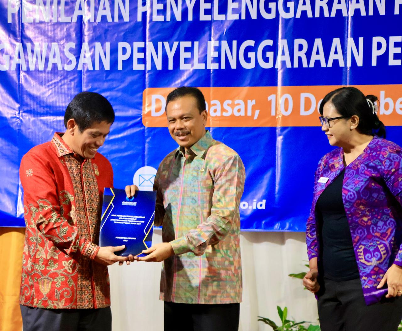 Raih Opini Kualitas Tertinggi Kepatuhan Penyelenggaraan Pelayanan Publik, Sekda Dewa Indra Ajak ...